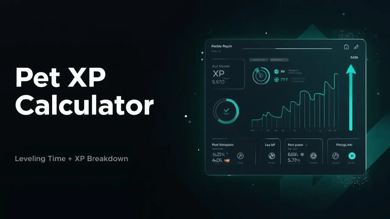 Pet XP Calculator for Grow a Garden 2026 Leveling Tool